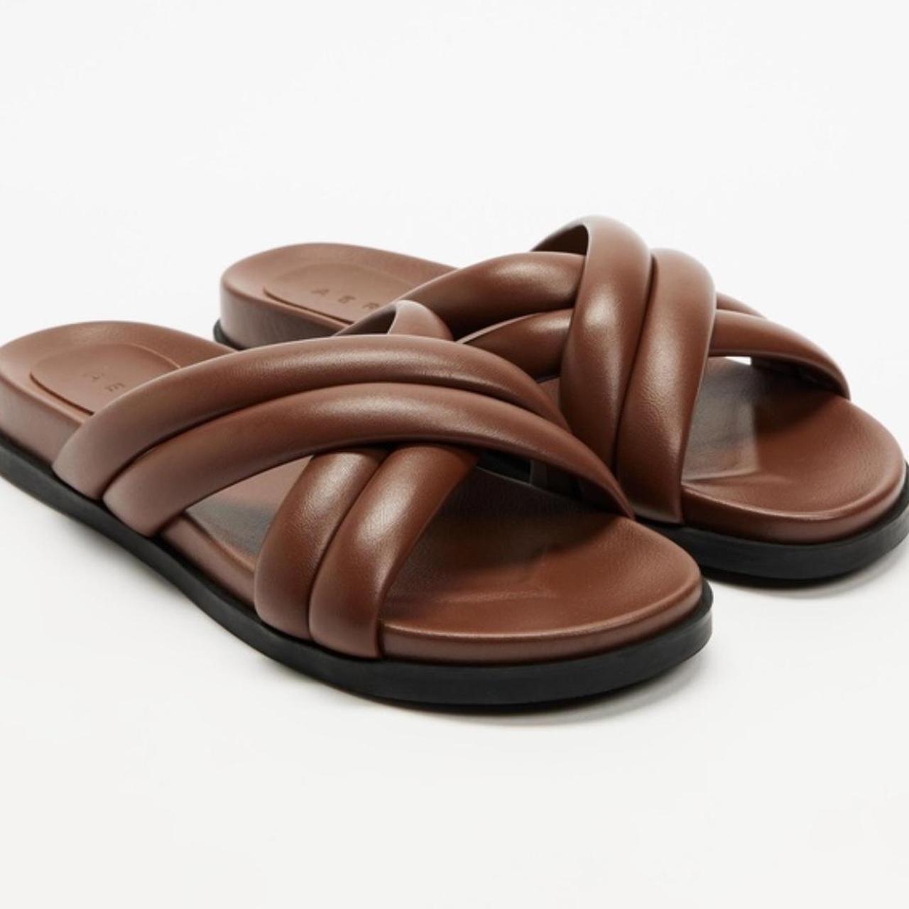 Brand new Aere brown slides Never worn, don’t suit... - Depop