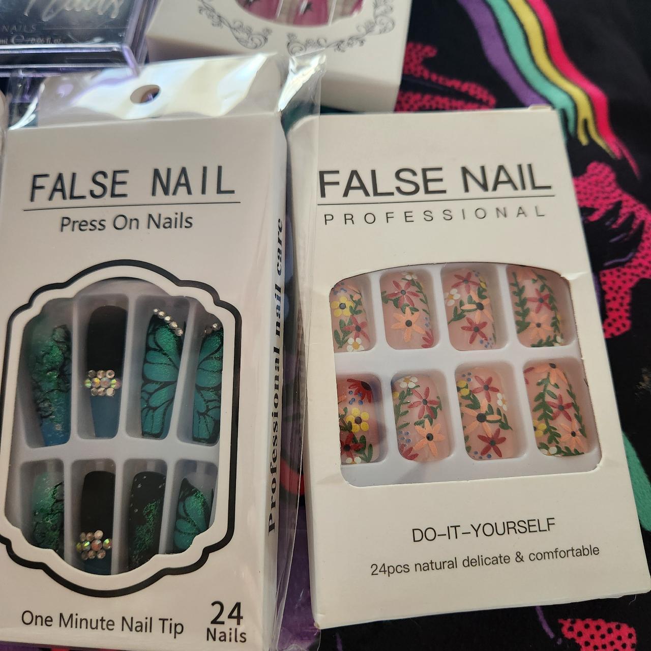 bundle of 5 packs of press on nails 5 packs brand... - Depop