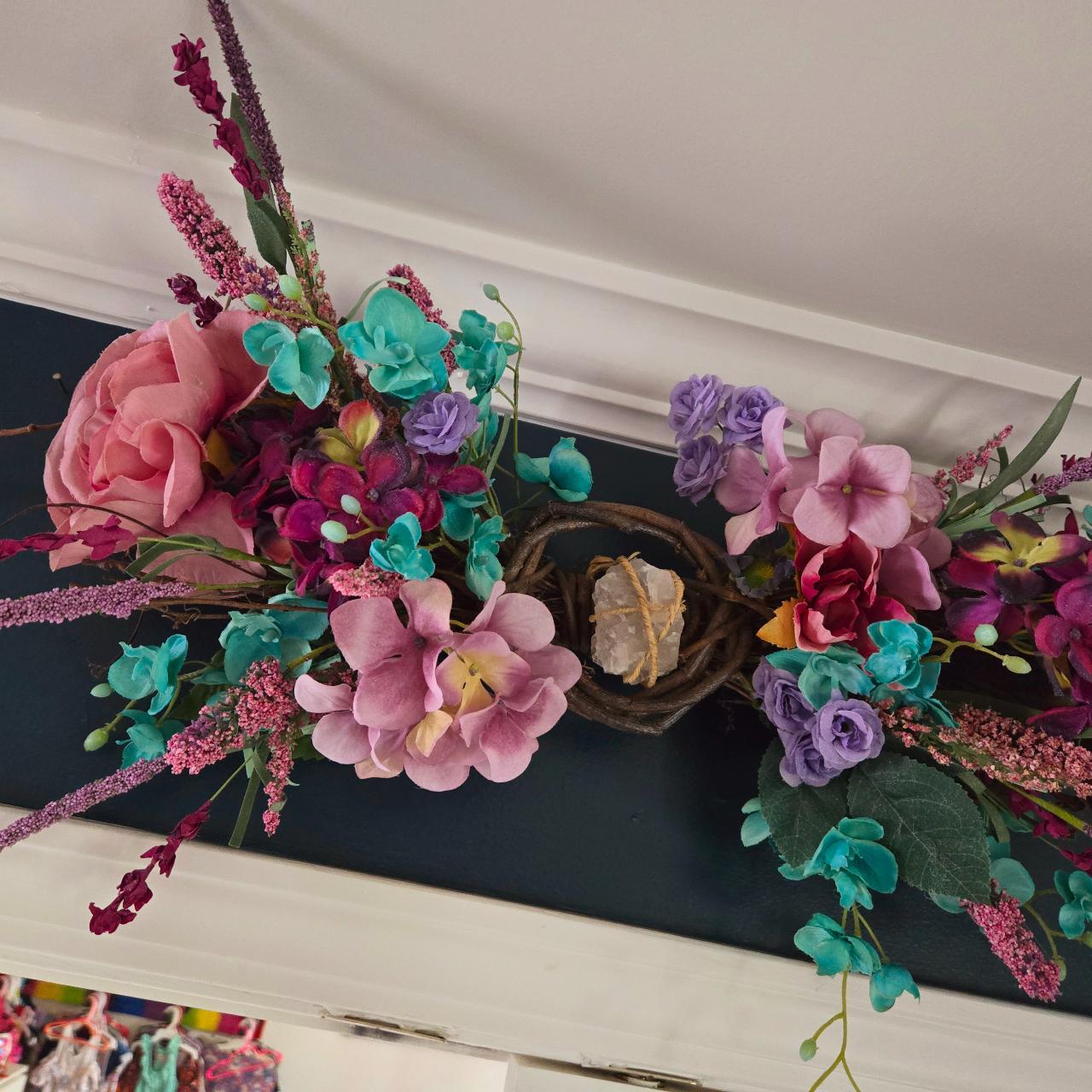 Custom handmade witchy floral wreath swag w/... - Depop