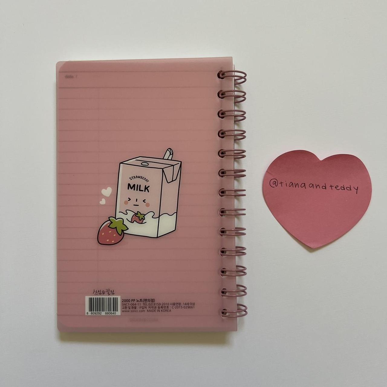 ssueim & cclim strawberry milk spiral notebook... - Depop