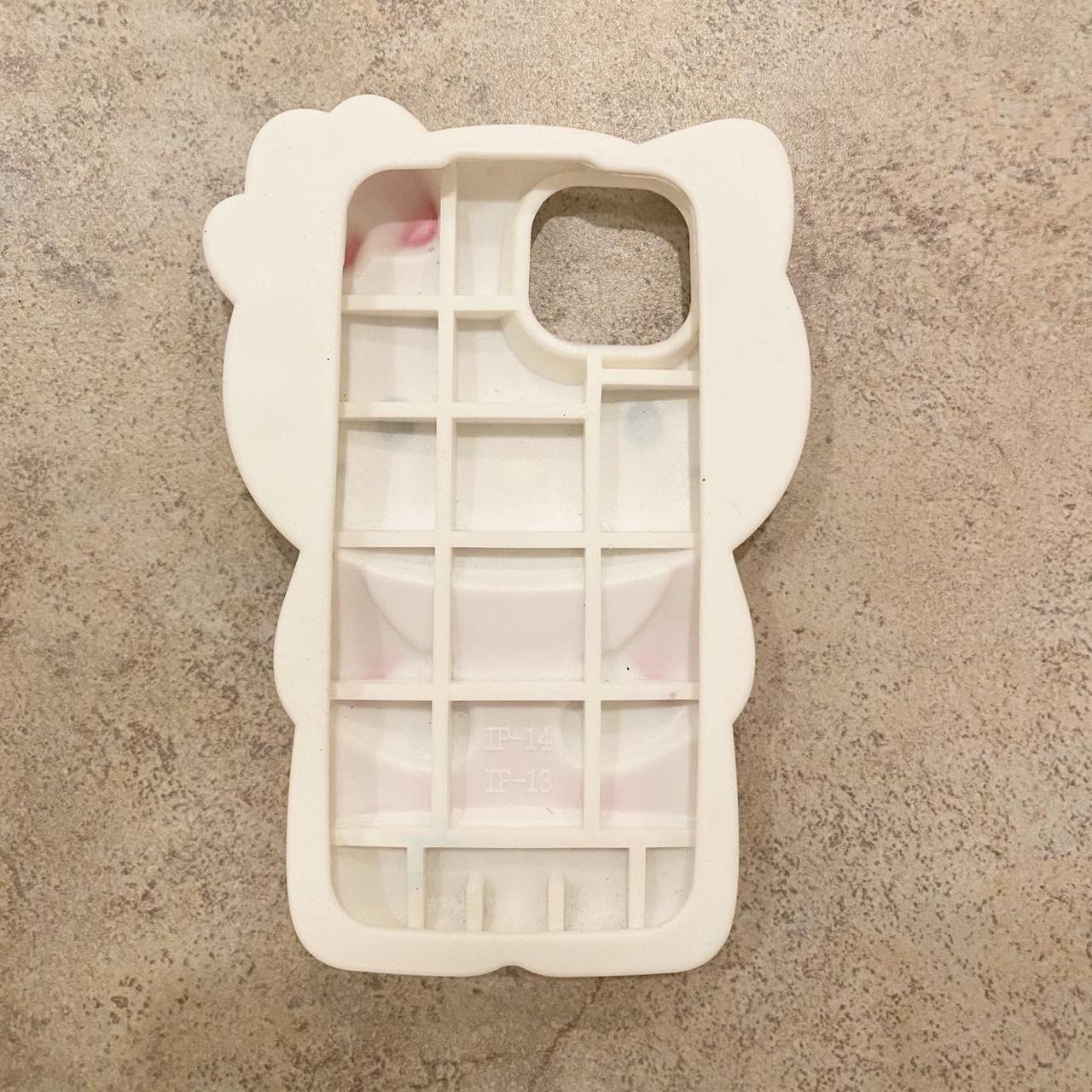 -white hello kitty rubber phone case for iPhone... | Depop