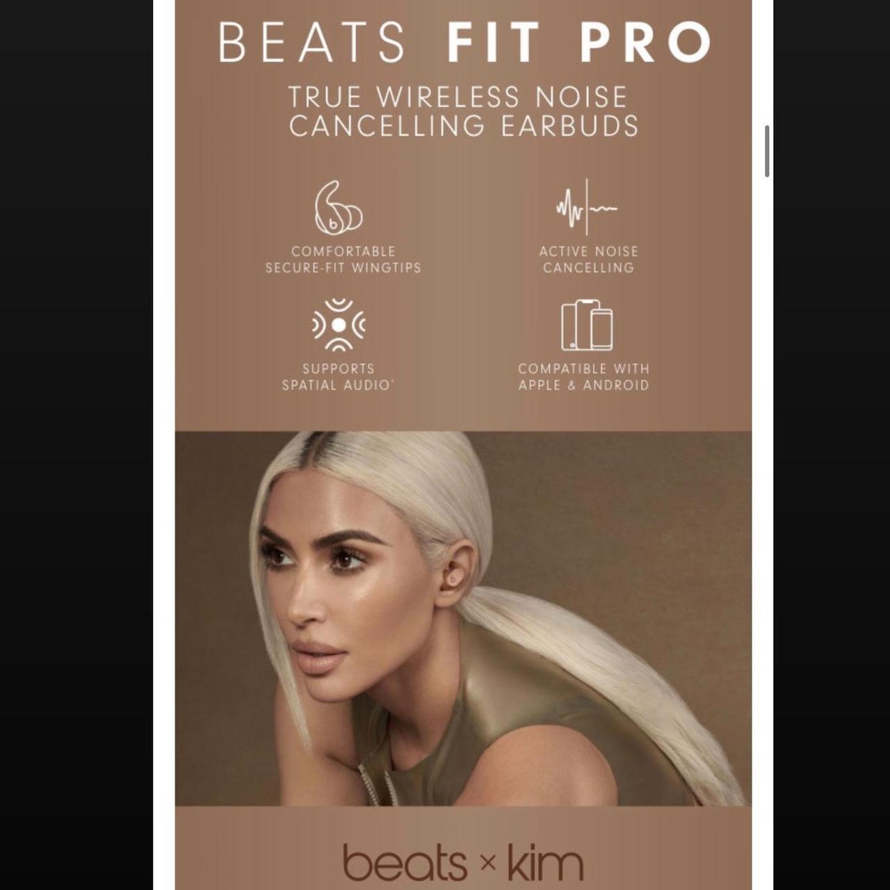 Beats x Kim / beats fit pro in color: dune - Depop