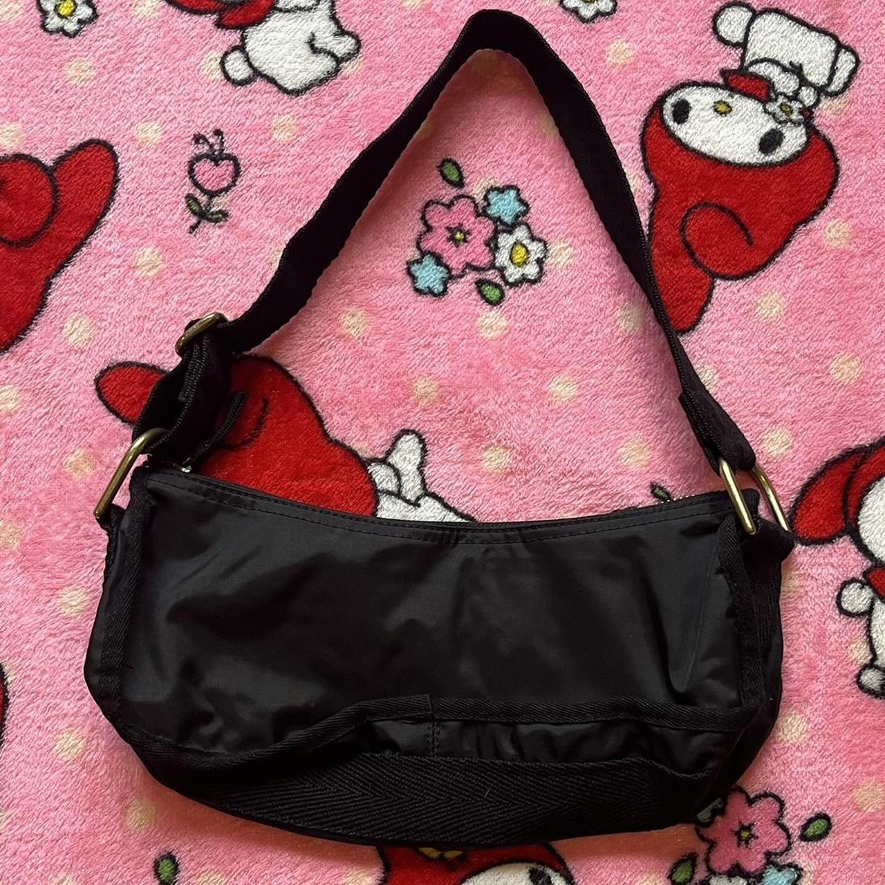 Y2k black handbag🖤 Gold hardware with buttons,... - Depop