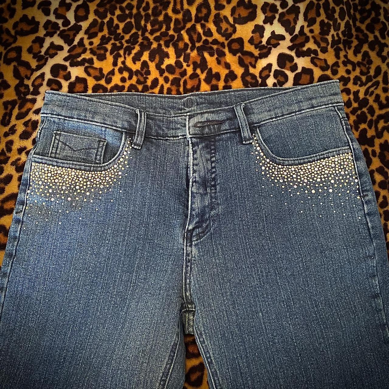 deadstock bedazzled bootcut denim jeans 🐇 tag says... - Depop