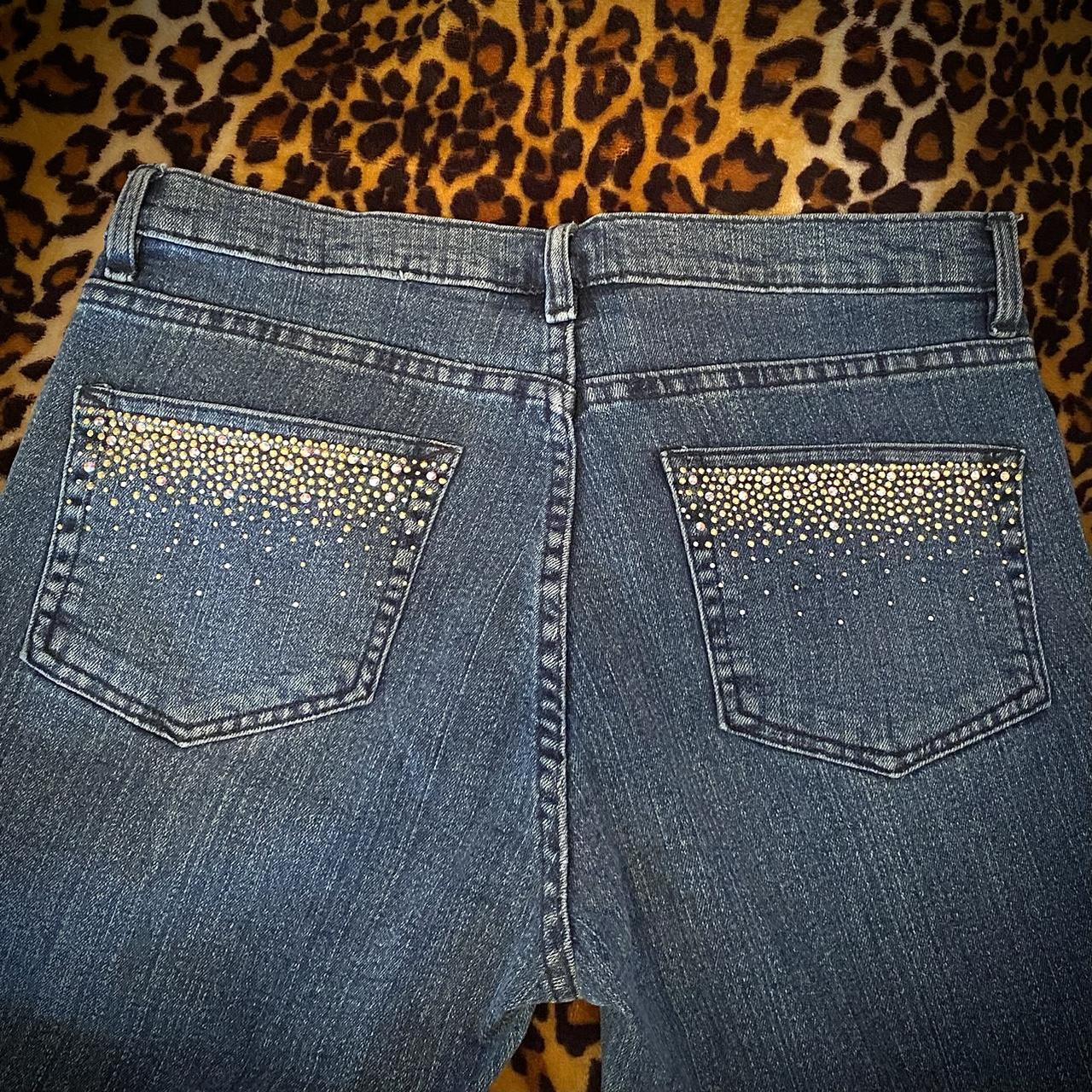 deadstock bedazzled bootcut denim jeans 🐇 tag says... - Depop