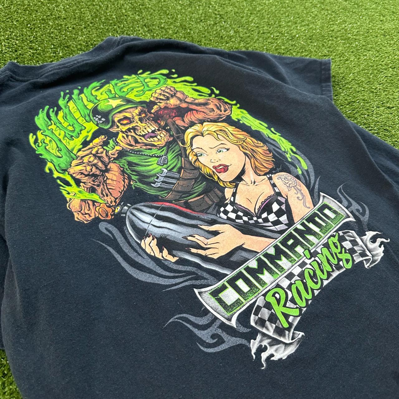 Commando Racing T Shirt Skeleton Juiced Size:... - Depop