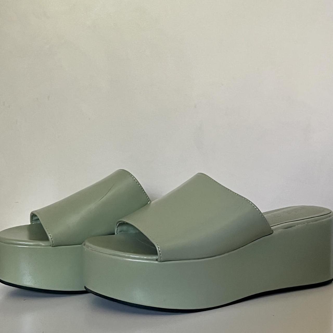 Rubi shoes mint green platform sandals In great... - Depop