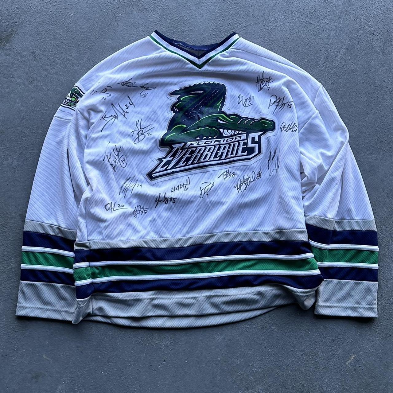 Vintage, Signed, Florida Everblades Hockey Jersey - Depop