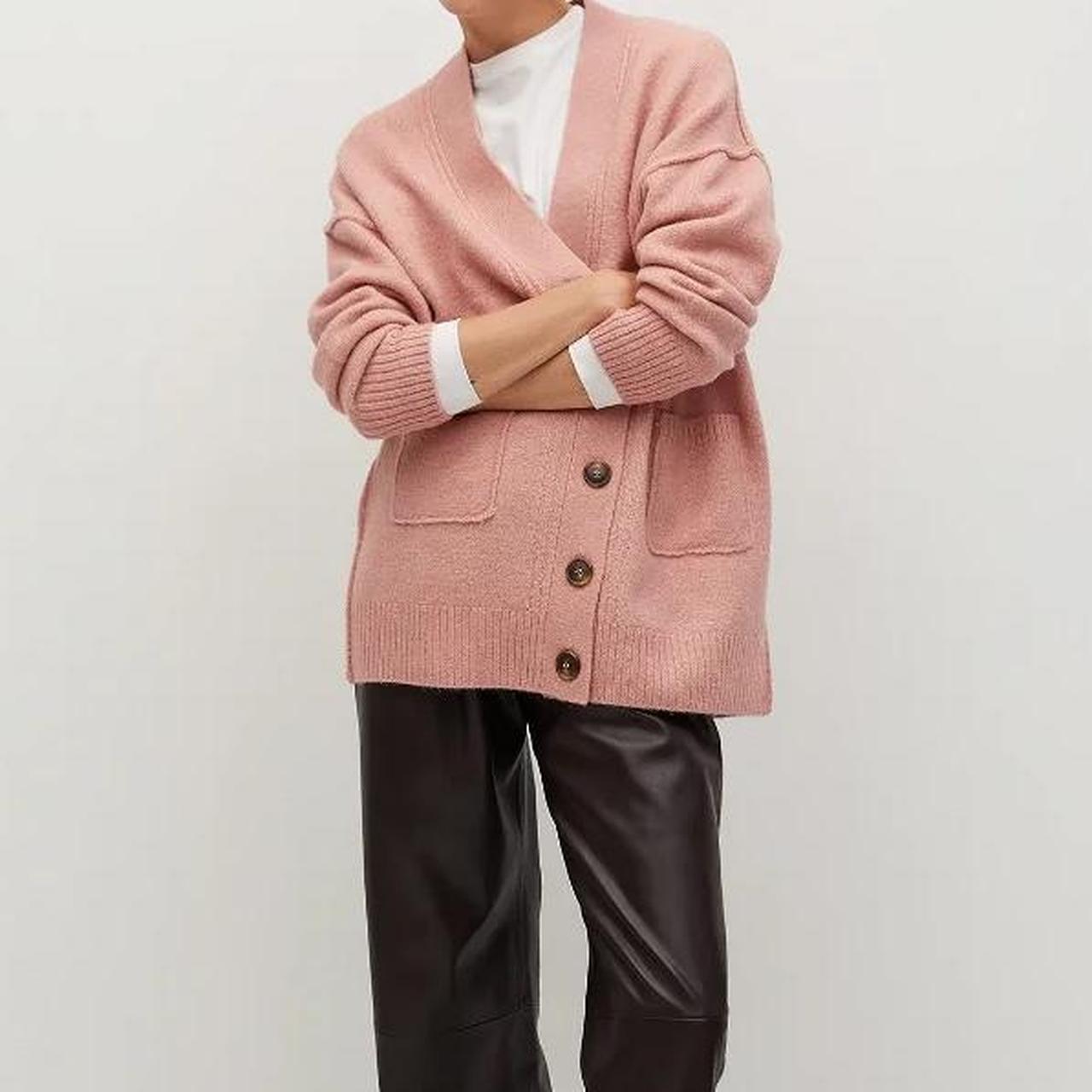 Mango Pink Wool Blend Cardigan! BRAND NEW WITH TAGS! - Depop