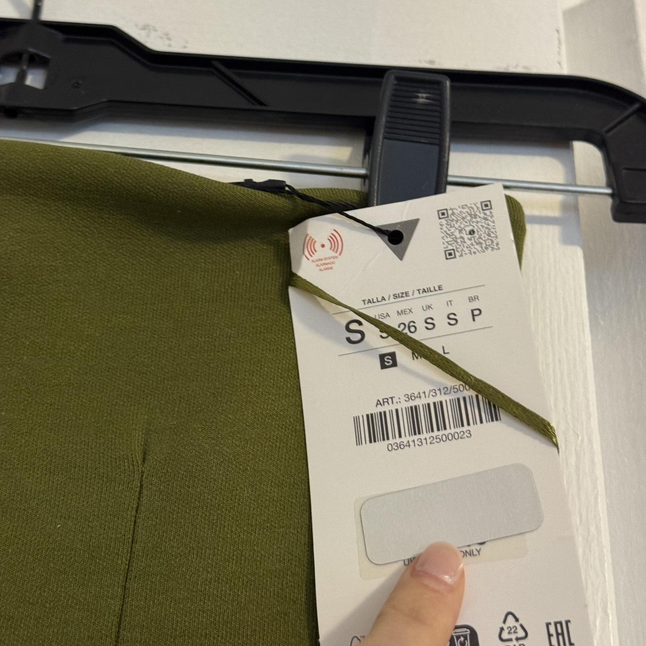 ZARA olive green interlock bandeu top SIZE SMALL | Depop