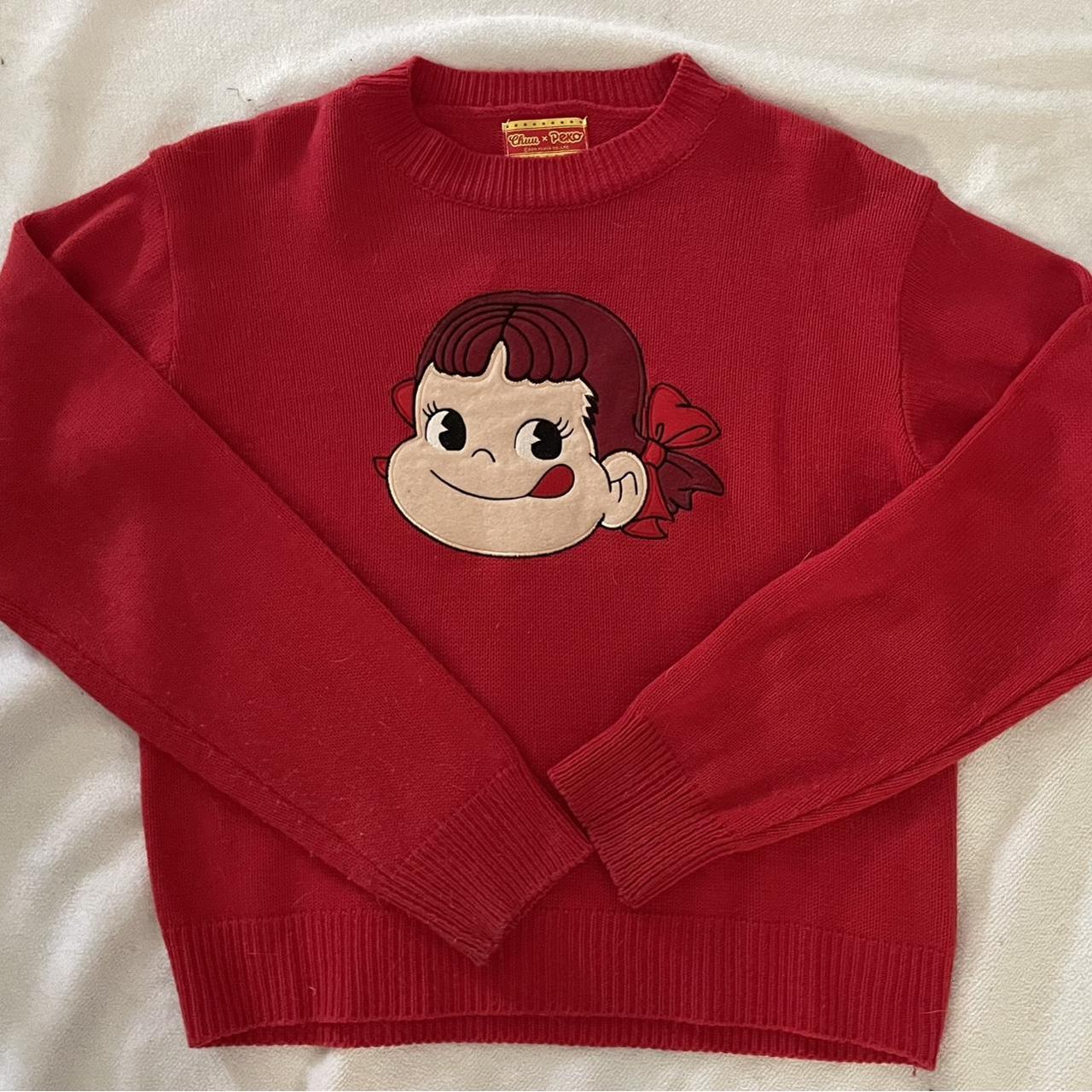 red chuu peko-chan sweater loved it but was... - Depop