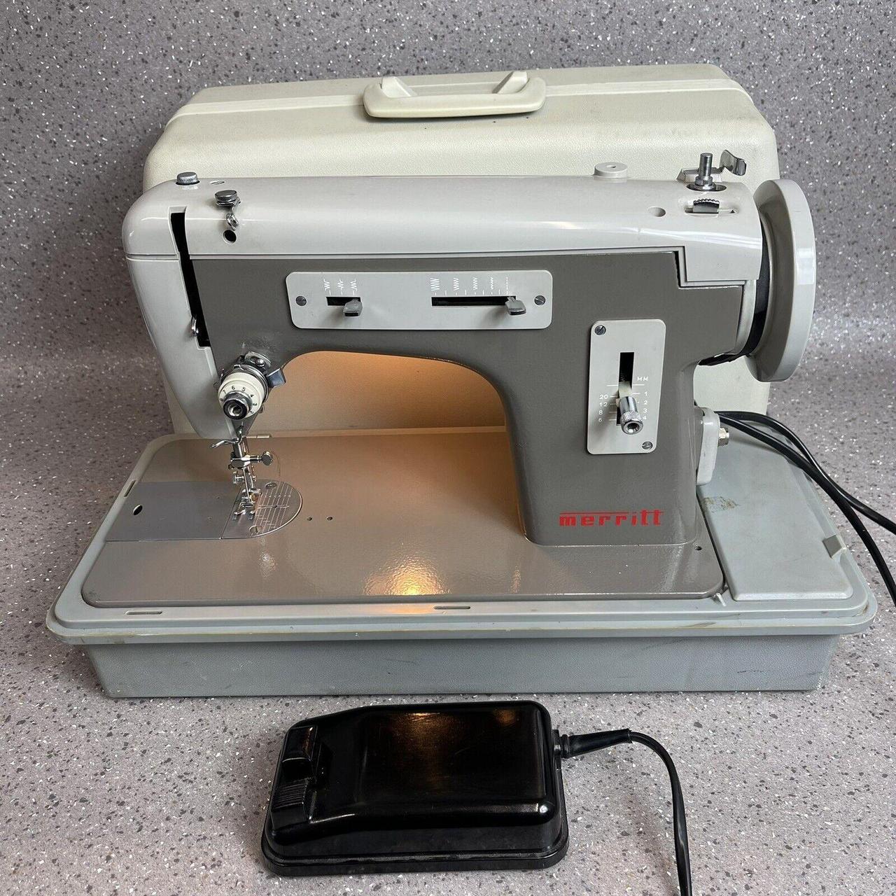 Merritt Electric Sewing Machine & Case Vintage Made... - Depop