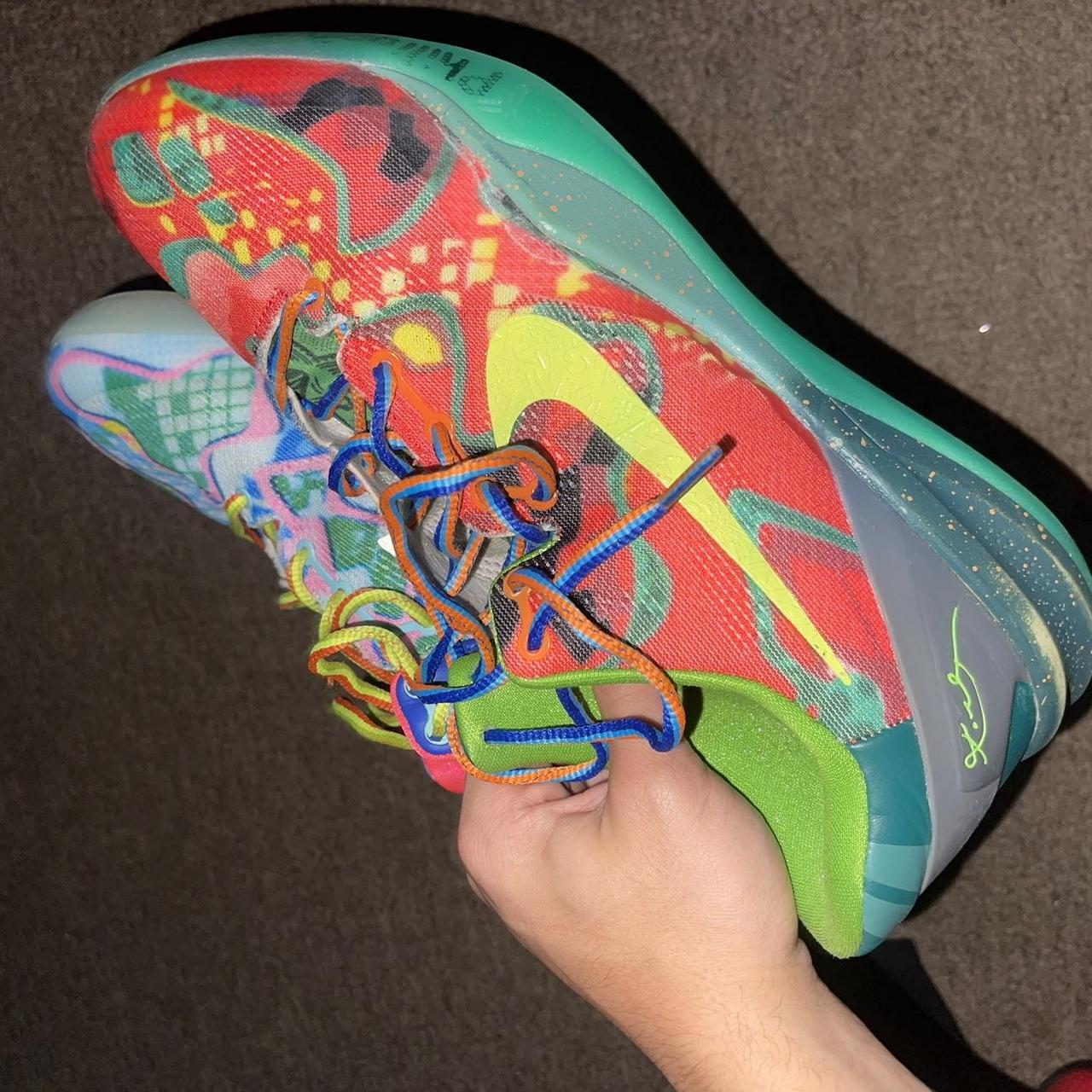 Size 11 Comes with box Ripped sole Used - Depop