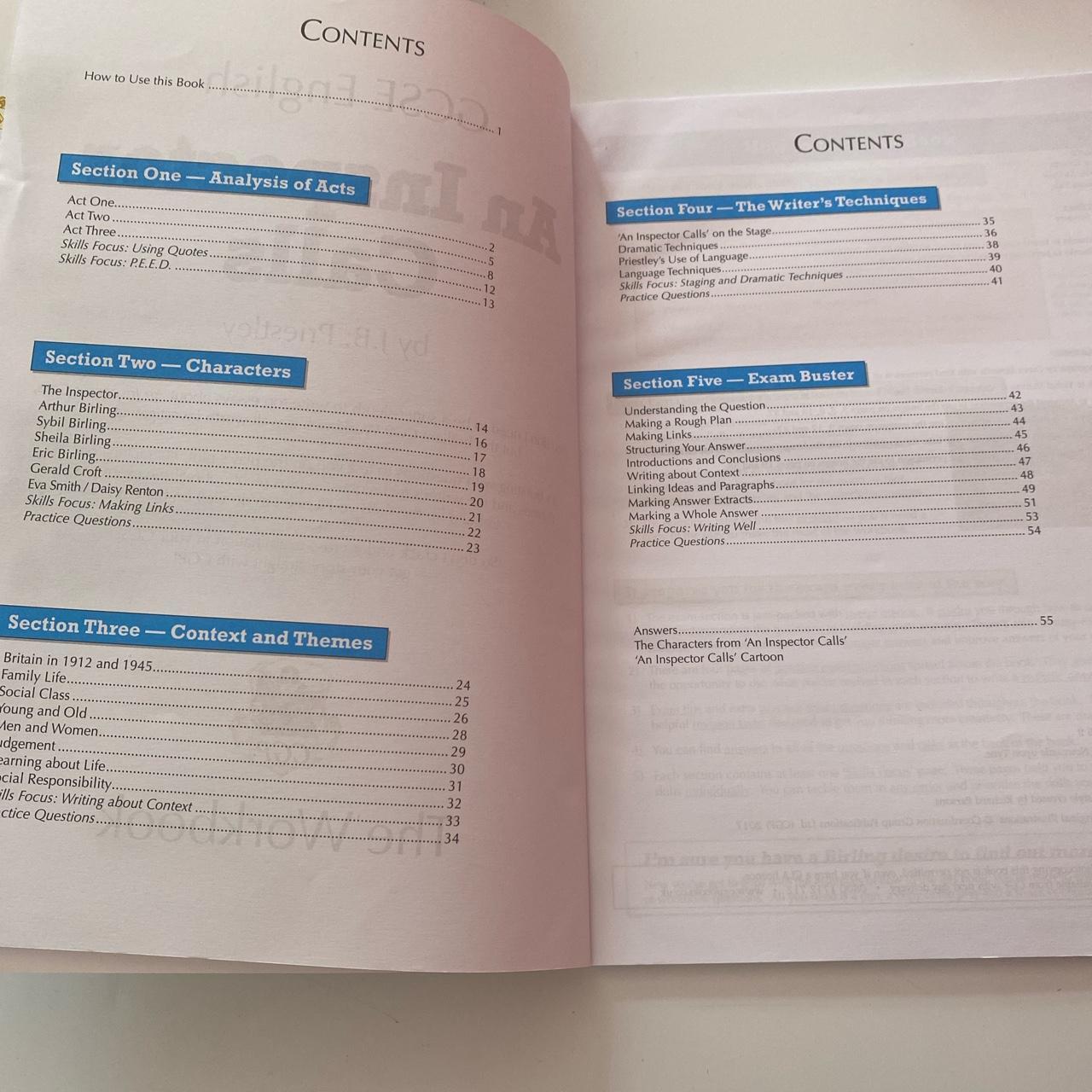 gcse an inspector calls text guide and worbook (eng... - Depop