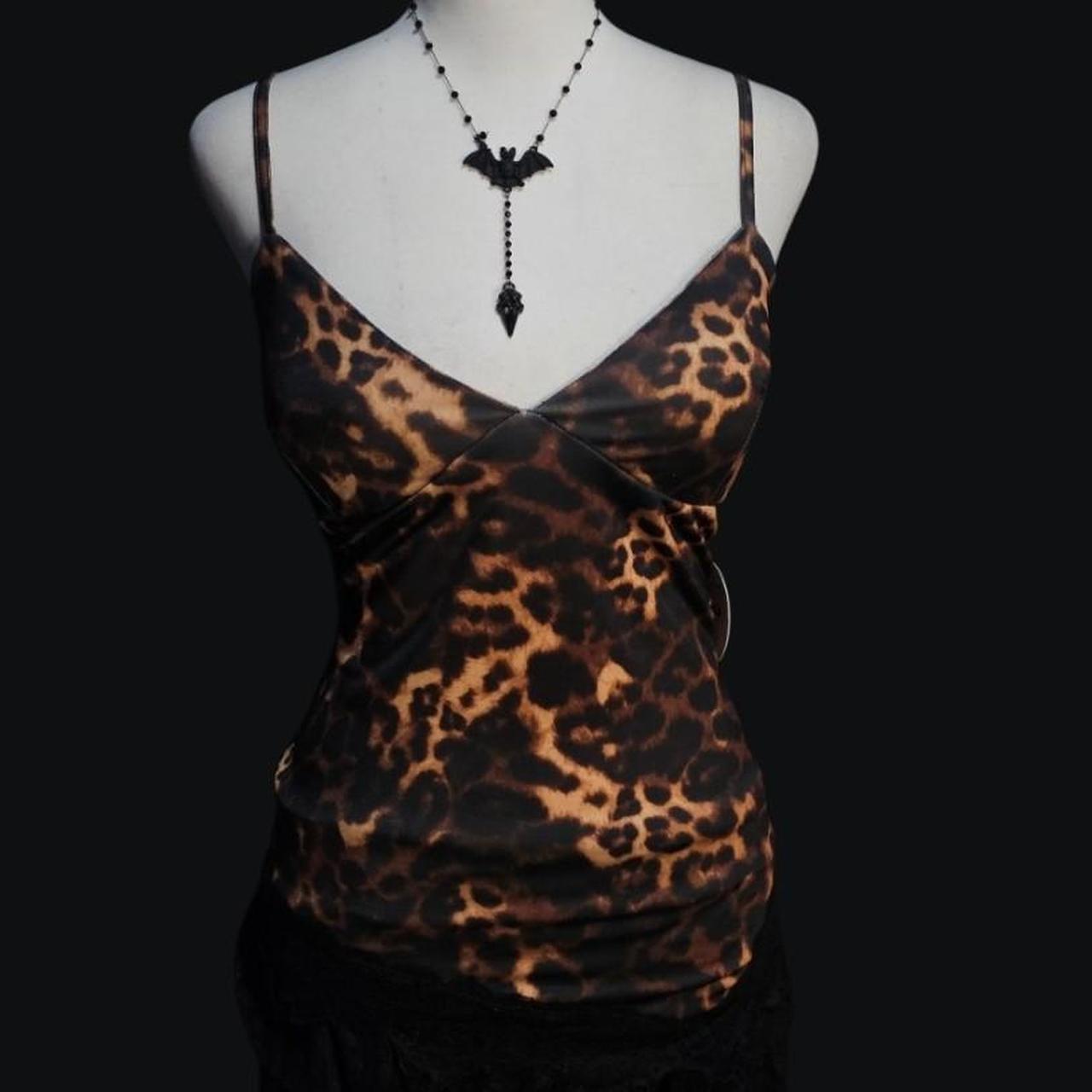 Sexy leopard print Cami top with adjustable... | Depop