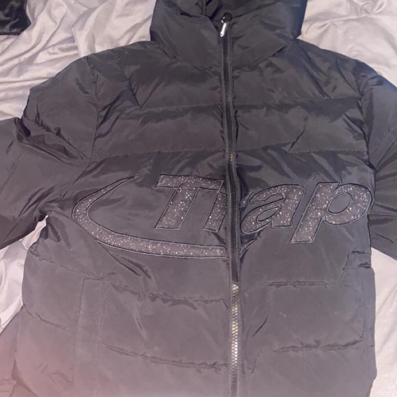 Trapstar Men's Black and Grey Coat | Depop