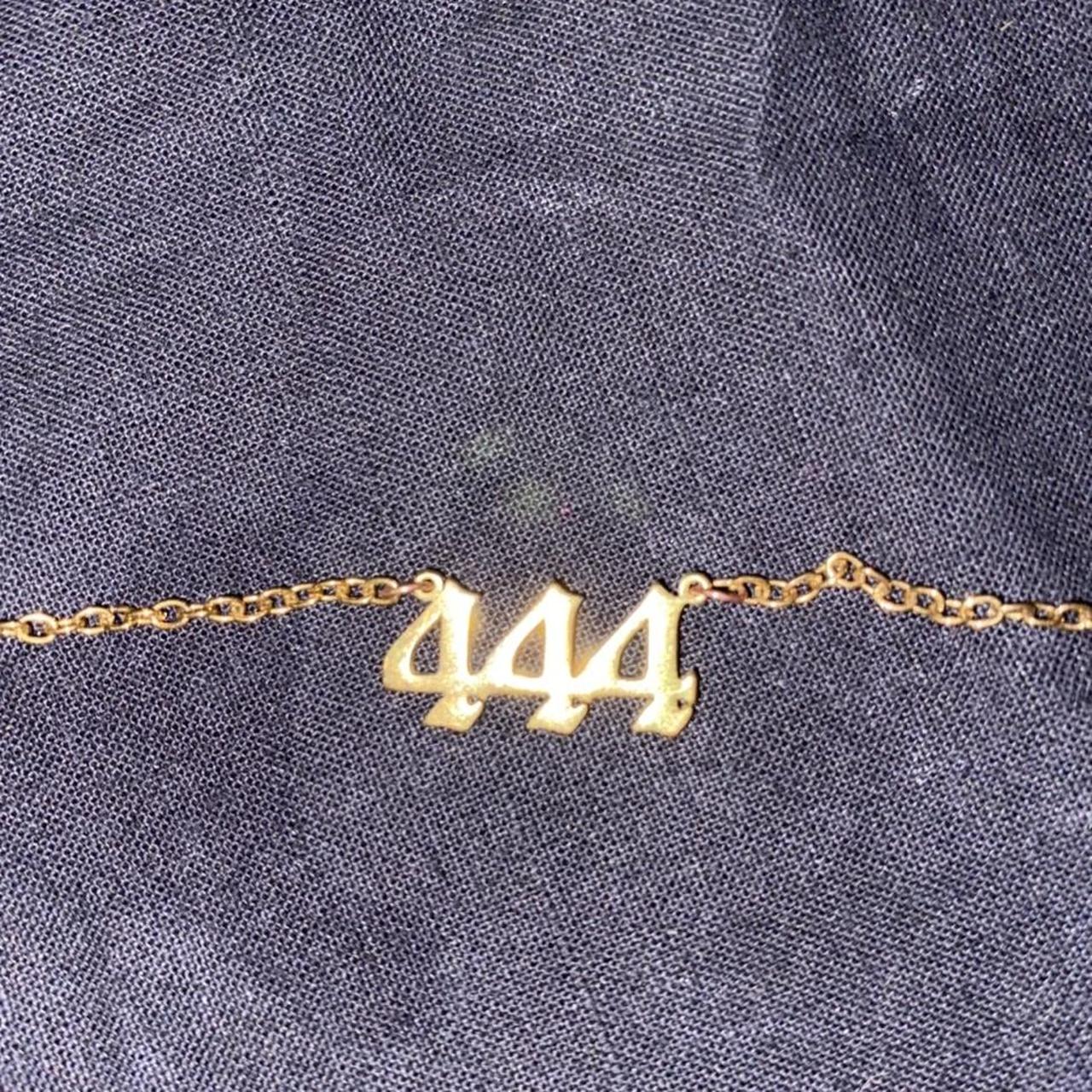 Gold “444” angel number necklace Very trendy (Not... - Depop