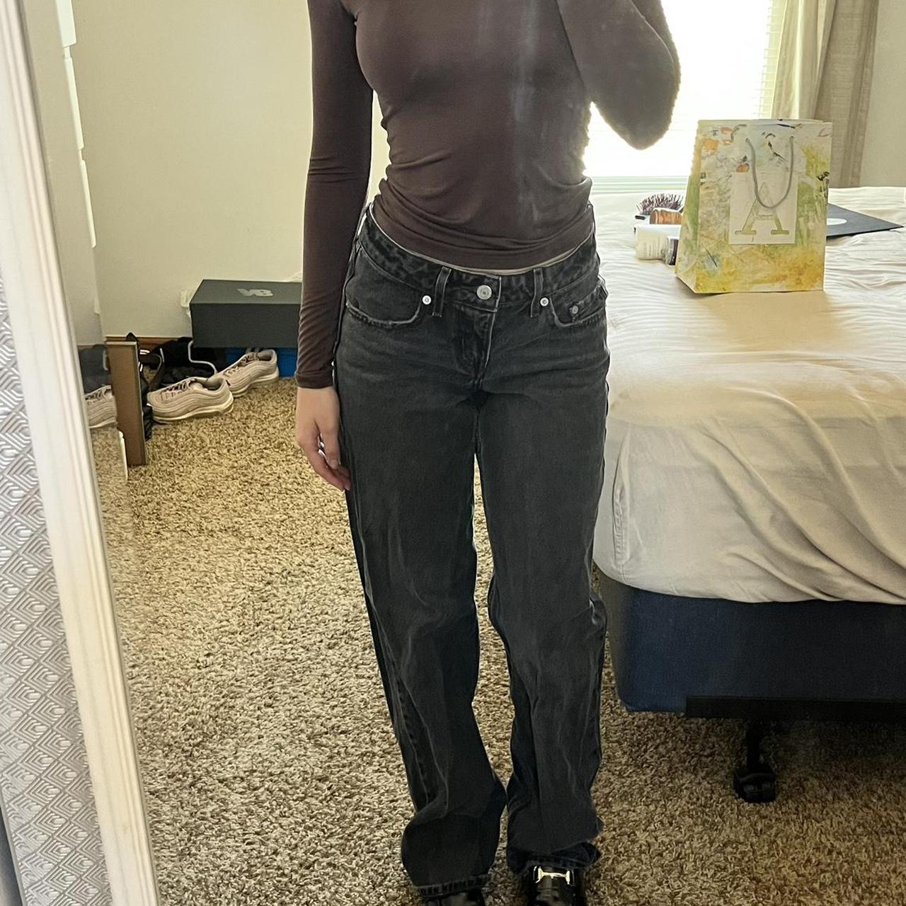 Levis-wish me luck black low loose jeans size 24... - Depop