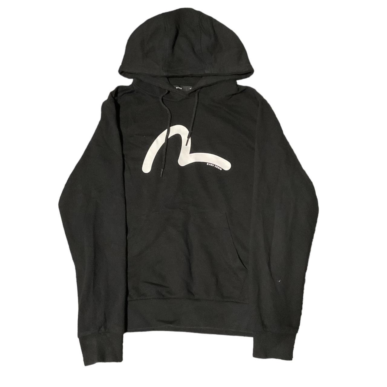 Evisu denim hoodie -size M -in great condition... - Depop