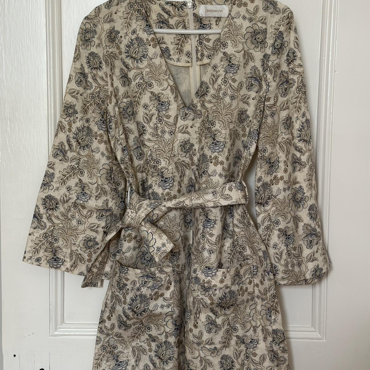 Zimmermann Stranded Shift Dress with Belt Size 1... | Depop