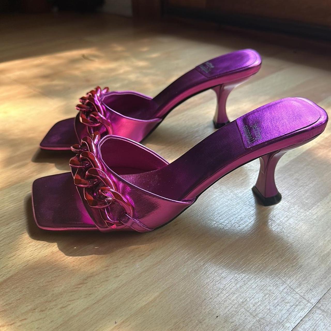 Jeffrey Campbell Women's Purple Mules | Depop