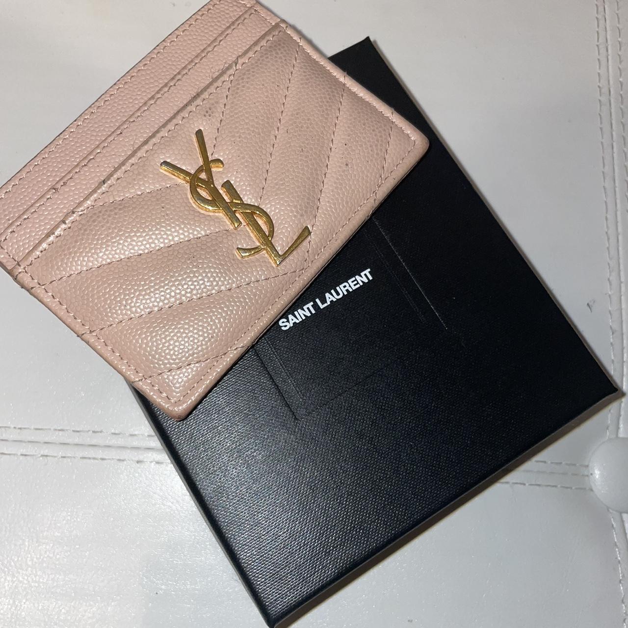 Yves Saint Laurent Women's Pink Wallet-purses | Depop