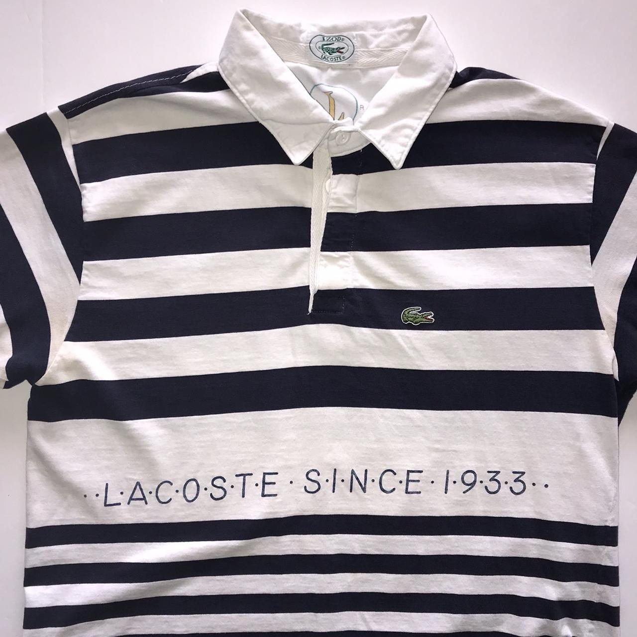 VTG 90’s LACOSTE IZOD Men’s Size Large White/Navy... - Depop