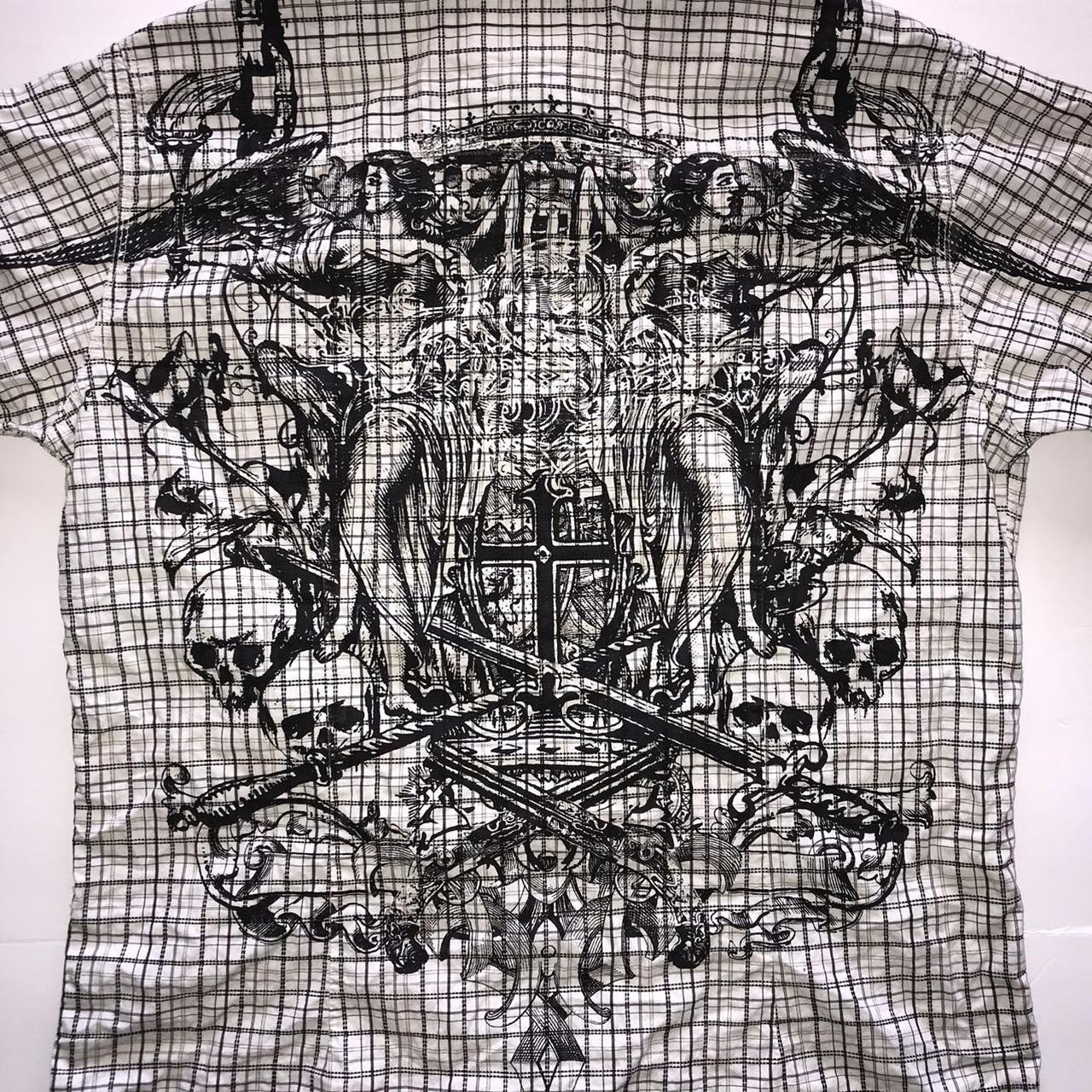 PX CUSTOM RAGS Shirt Men’s XL White All Over Graphic... - Depop