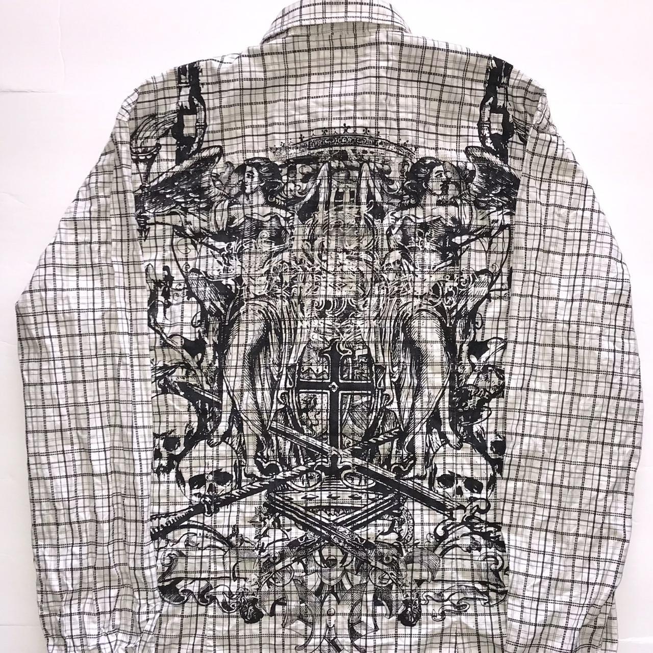 PX CUSTOM RAGS Shirt Men’s XL White All Over Graphic... - Depop