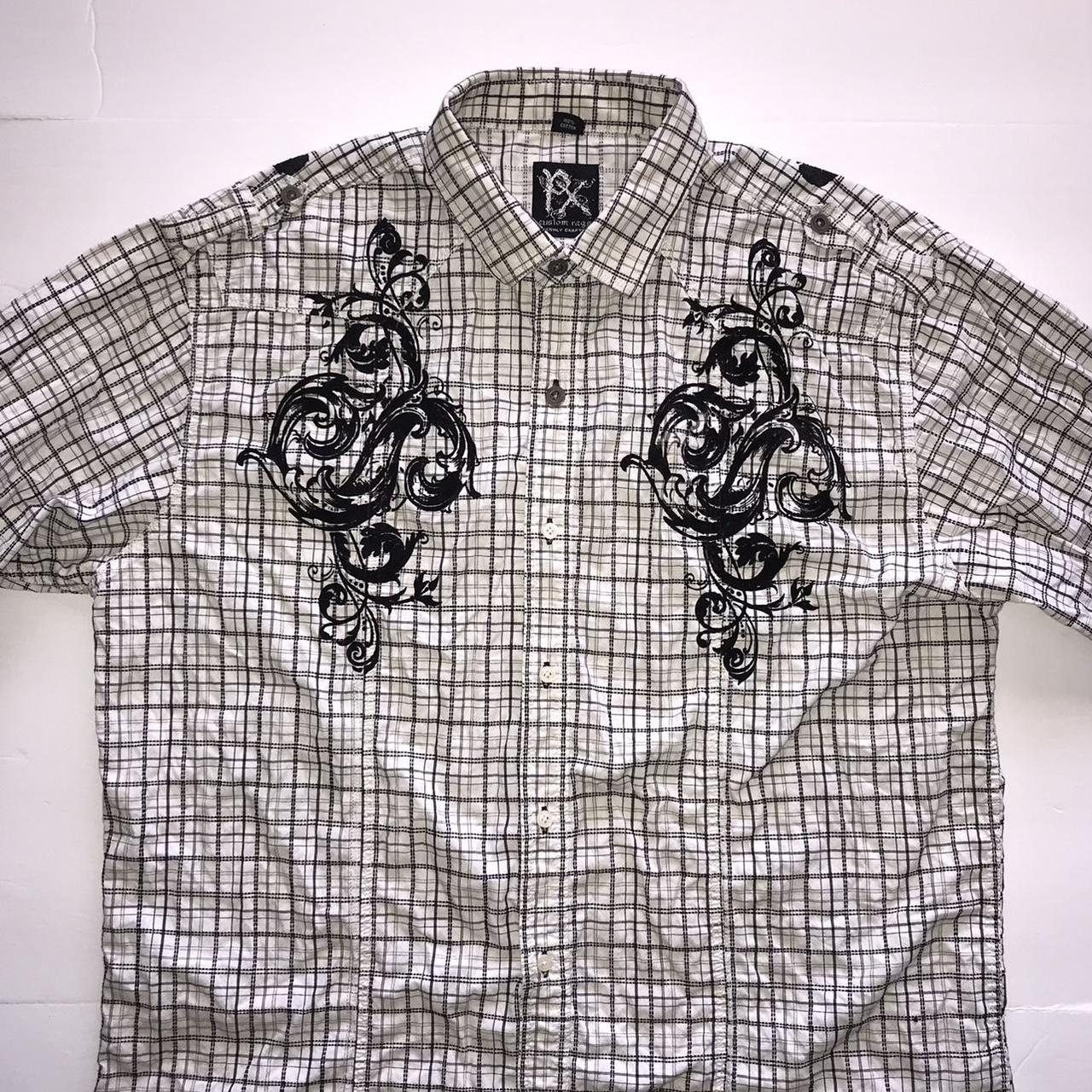 PX CUSTOM RAGS Shirt Men’s XL White All Over Graphic... - Depop