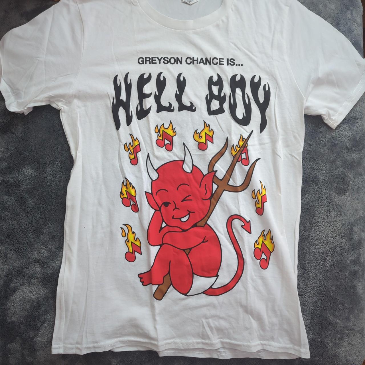Grayson Chance Hell Boy white shirt #greysonchance | Depop