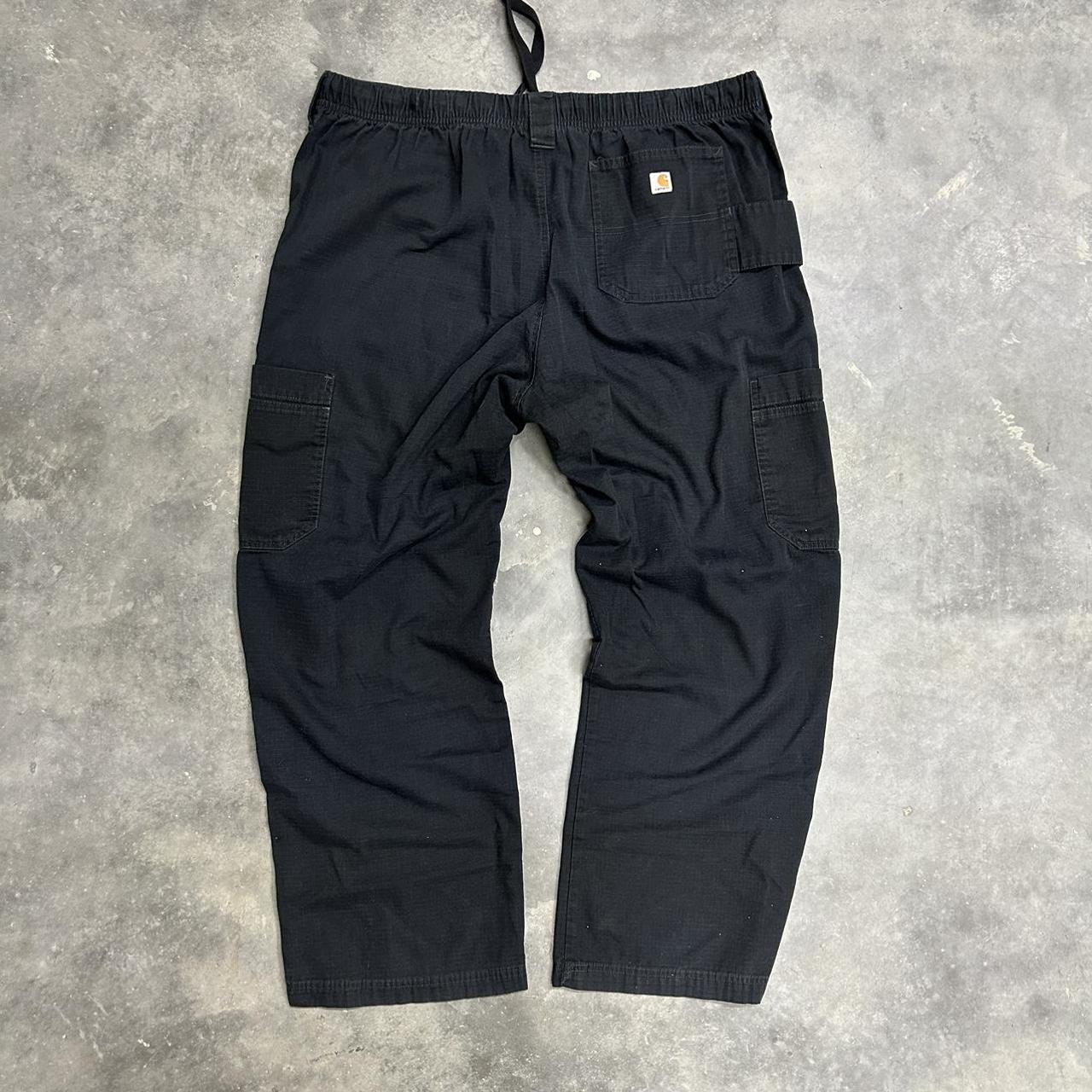 Carhartt ℹ️ Black Carhartt pants made with ripstop... - Depop