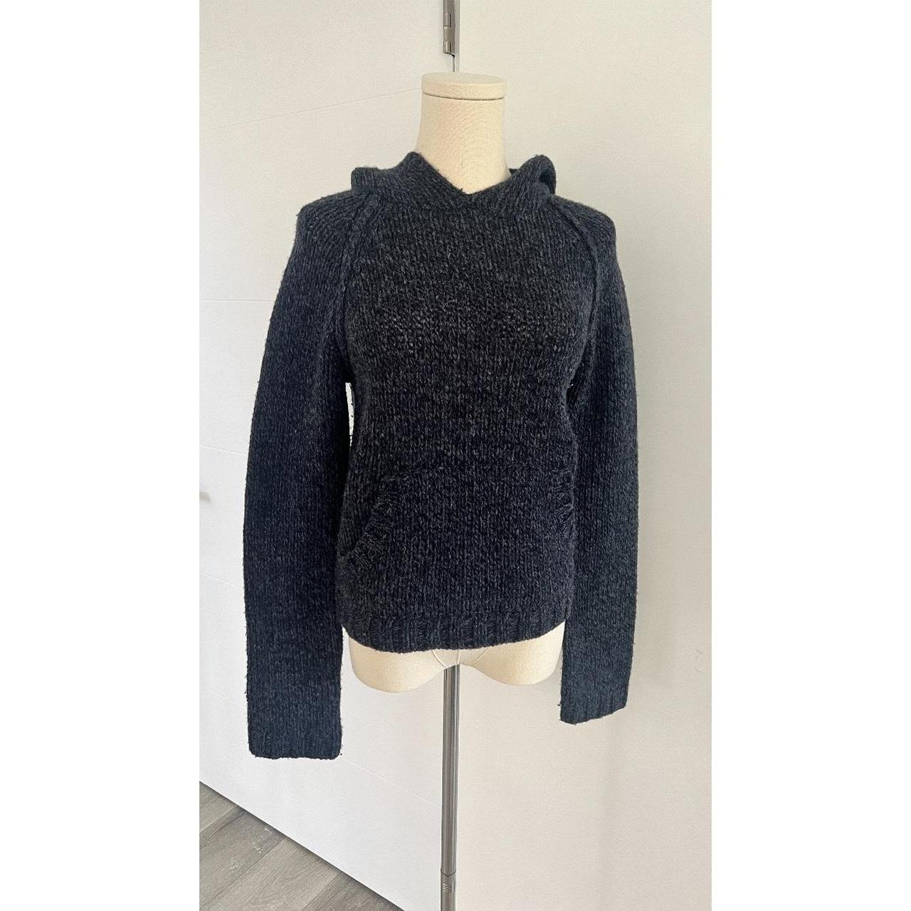 small navy Abercrombie & Fitch hoodie sweater - Depop