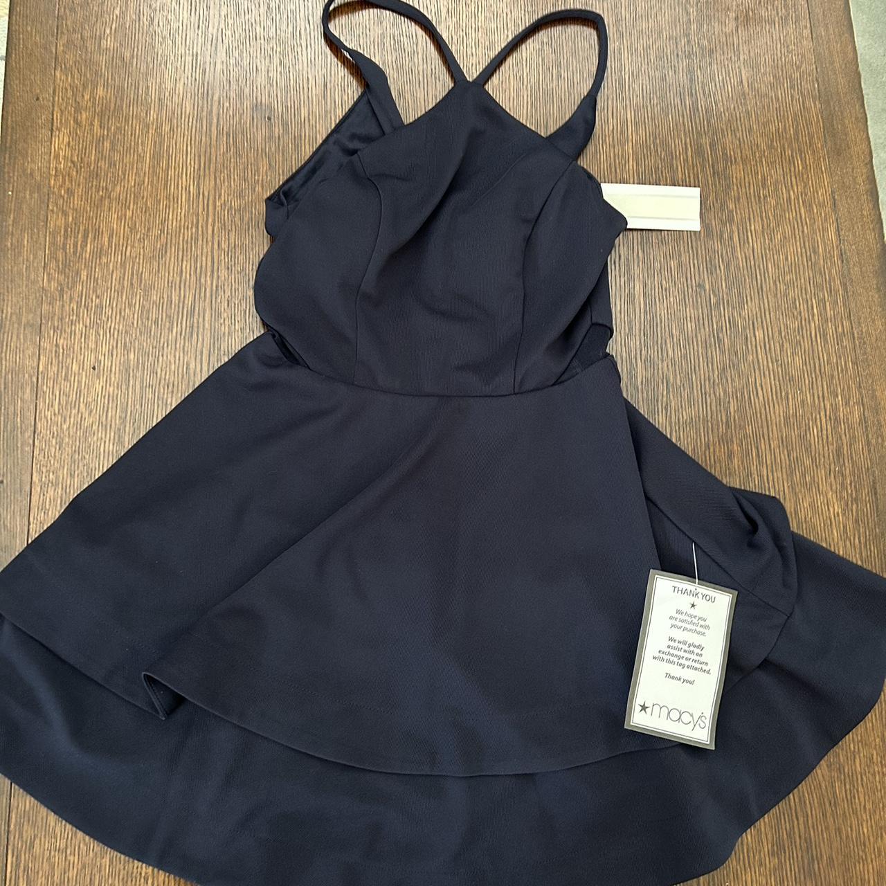 Macys Navy Halter Neck Dress. Never worn. Tags still... - Depop