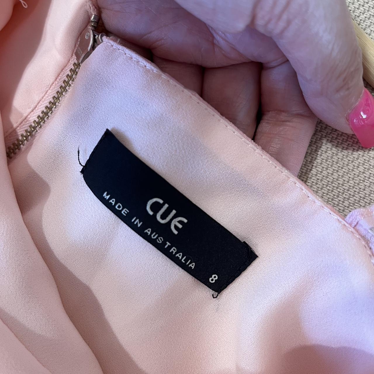 CUE SHEER CHECK ORGANZA DRESS SIZE 8 FREE... - Depop