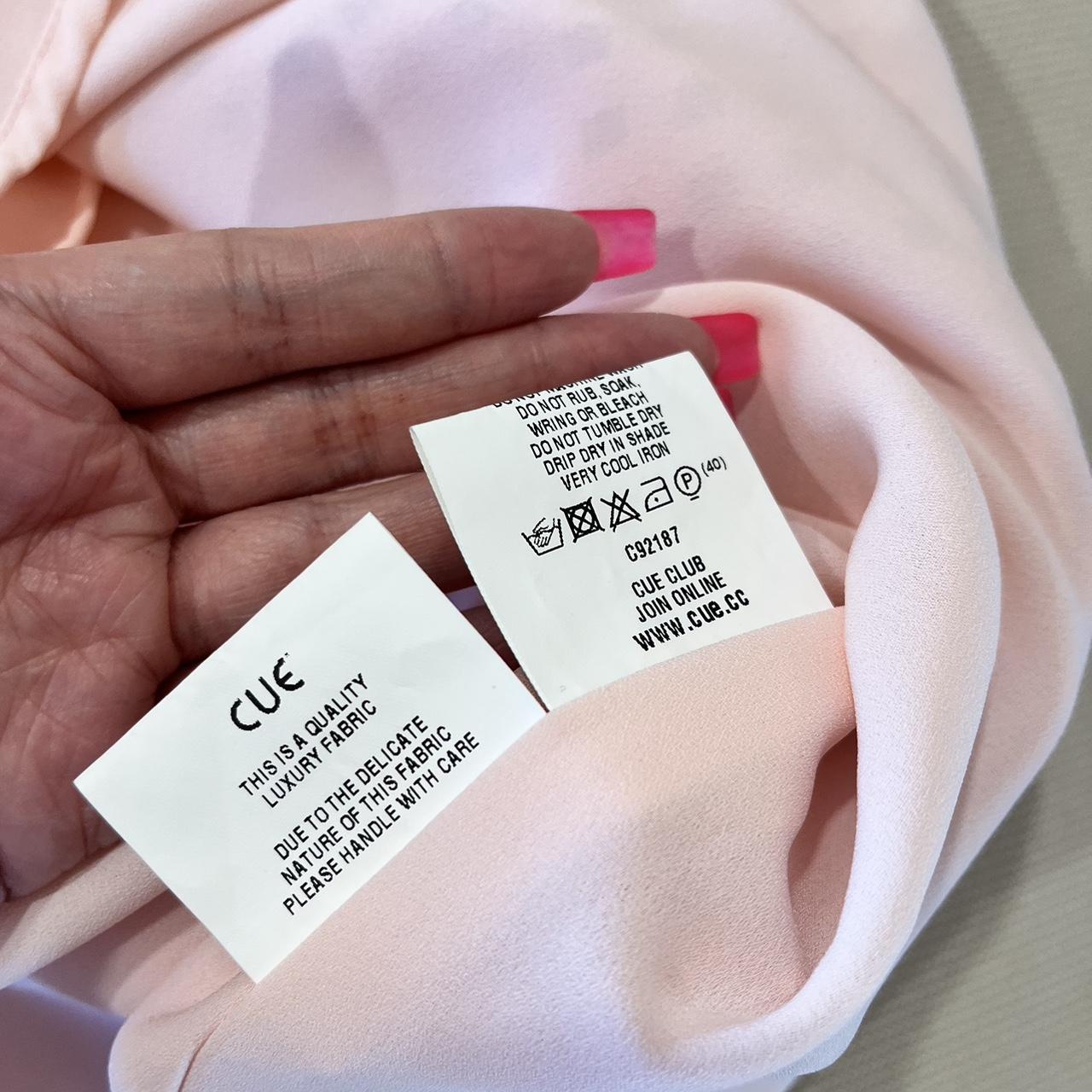 CUE SHEER CHECK ORGANZA DRESS SIZE 8 FREE... - Depop