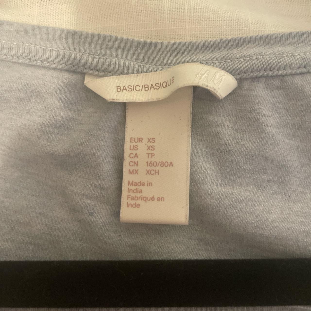 H&M xs light blue top - Depop