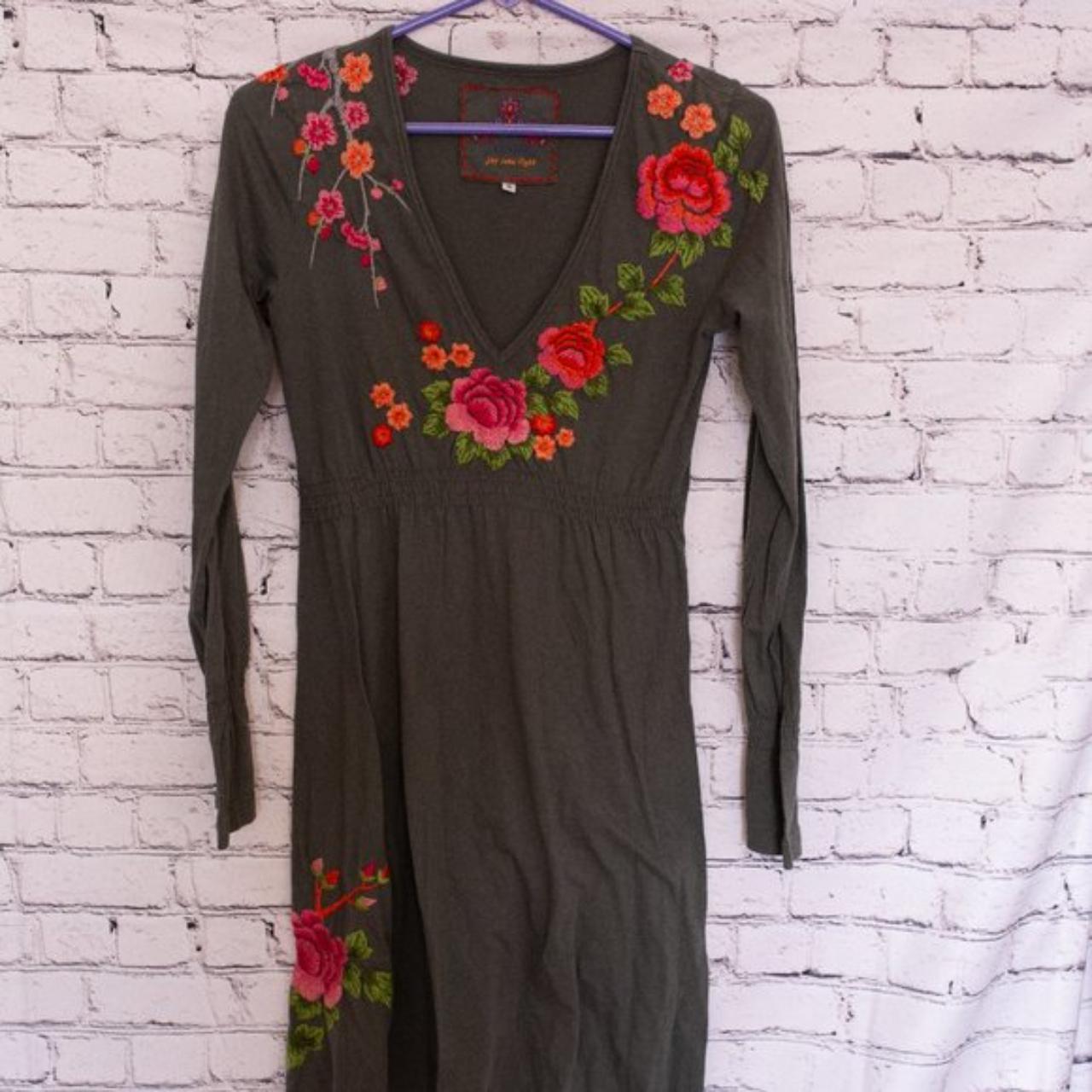 Johnny Was S SMALL Floral Embroidered Dress Dress is... - Depop
