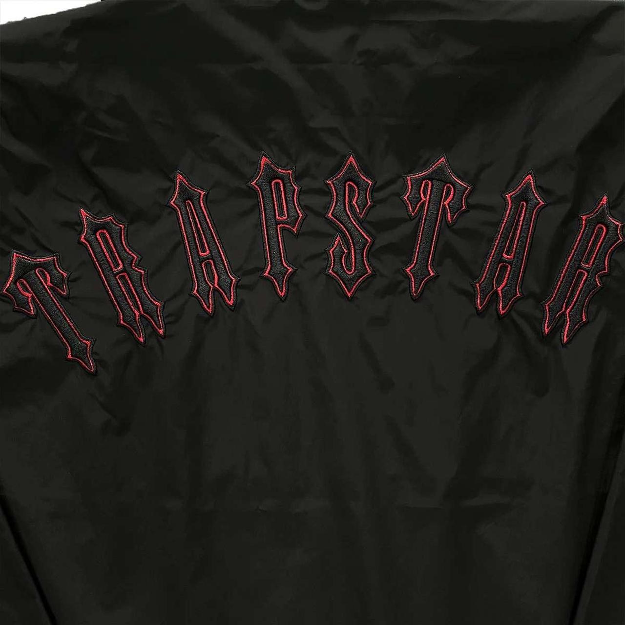 black red trapstar iron gate windbreaker brand new... - Depop