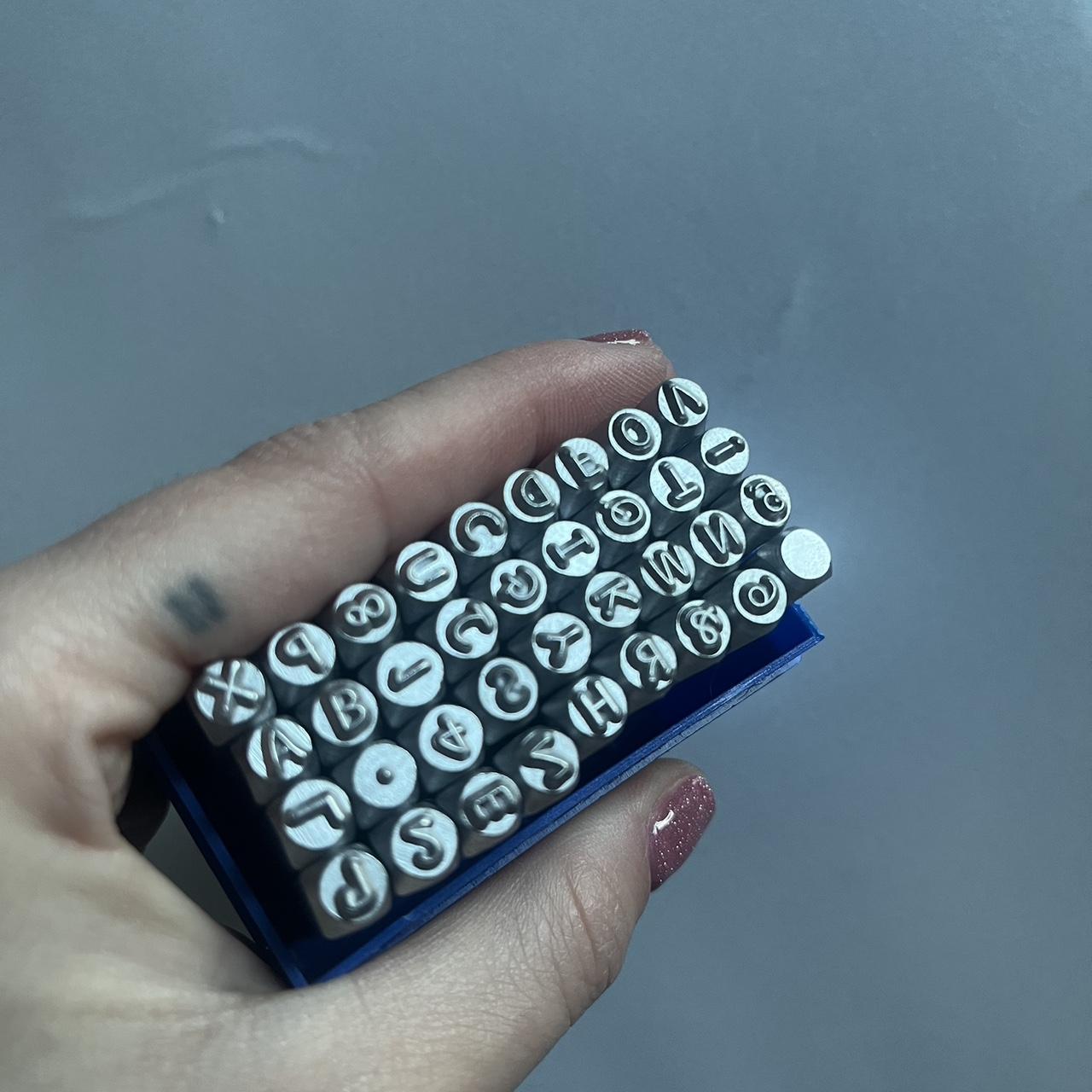 Metal stamped engraved letters, font in “love... | Depop