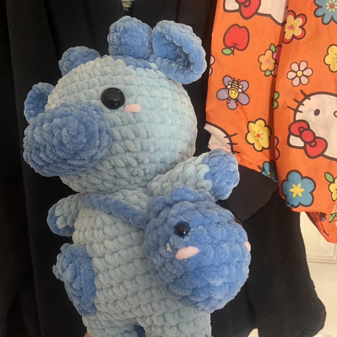 Handmade crocheted blue blueberry cow plushie! Super... - Depop