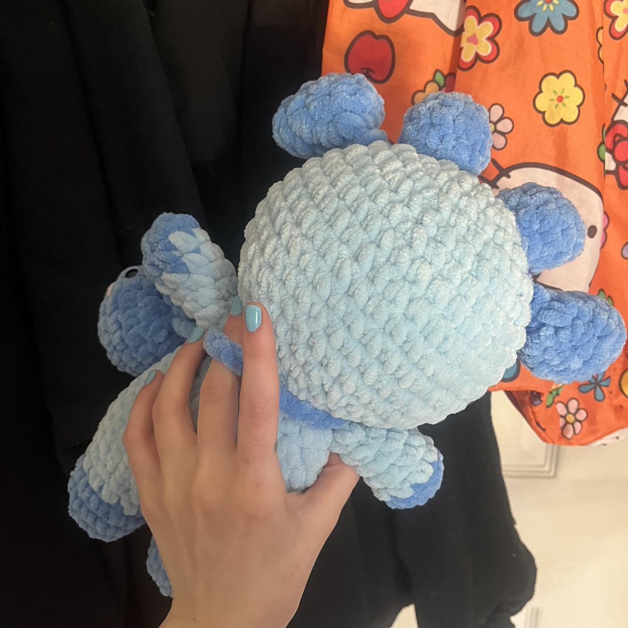 Handmade crocheted blue blueberry cow plushie! Super... - Depop