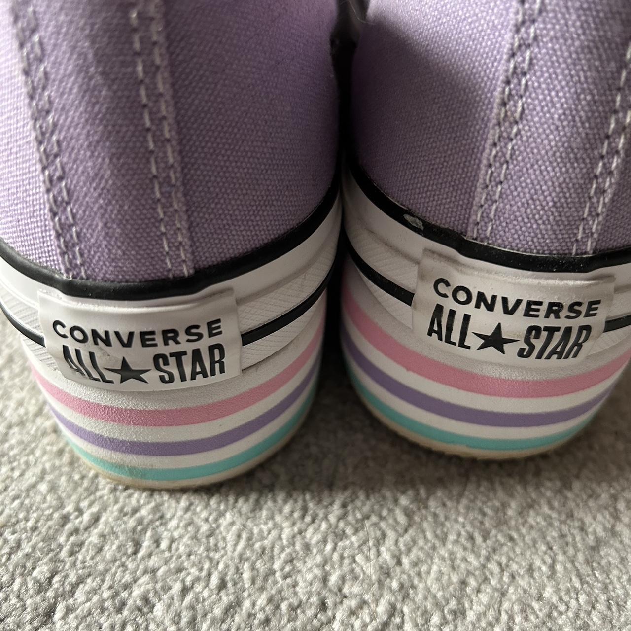 CONVERSE PASTEL TRAINERS!! The coolest platform... - Depop