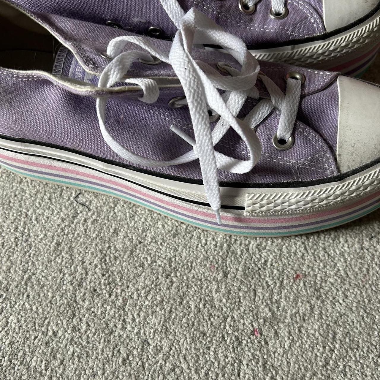 CONVERSE PASTEL TRAINERS!! The coolest platform... - Depop