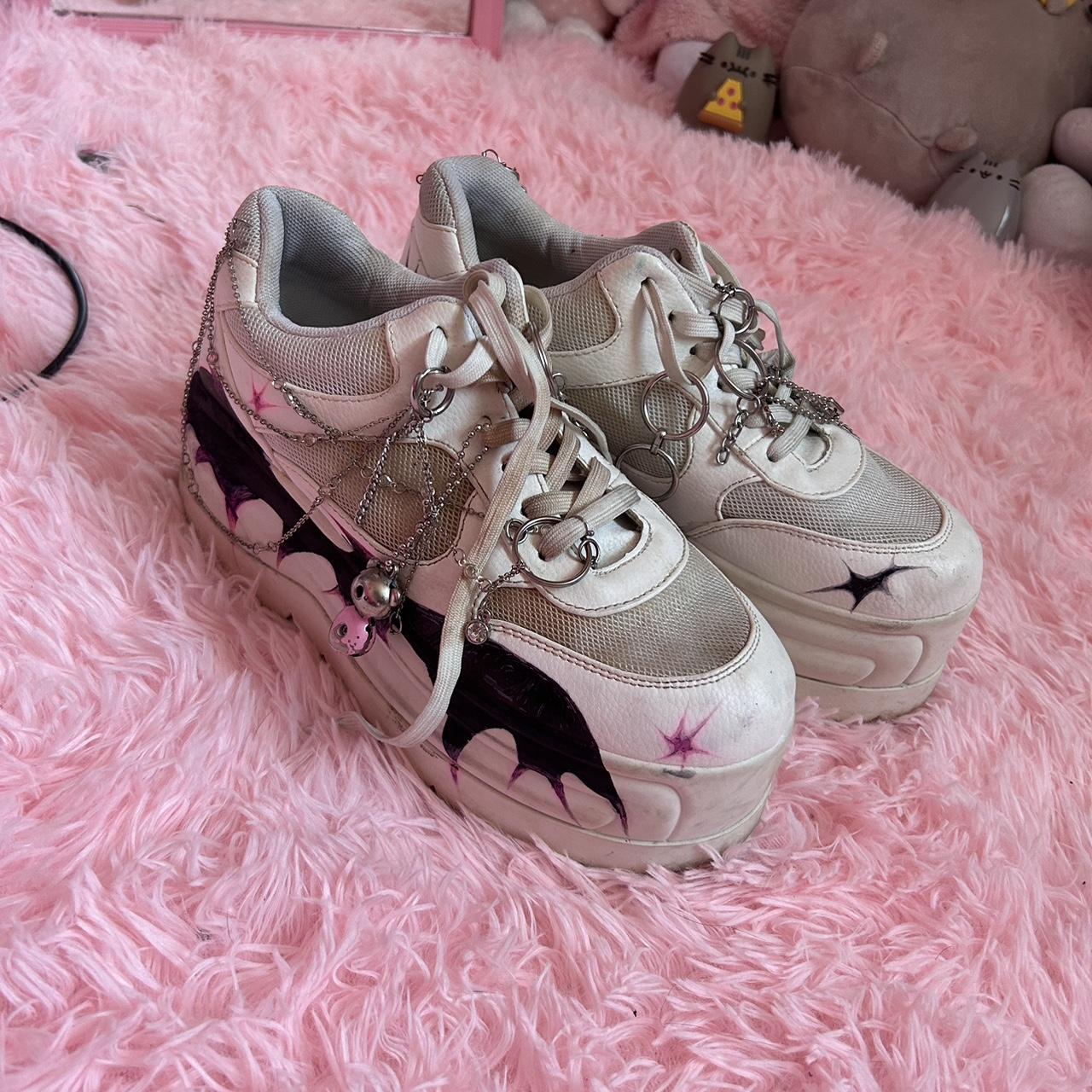 Custom platform shoes, brand is divided in a size 7... - Depop