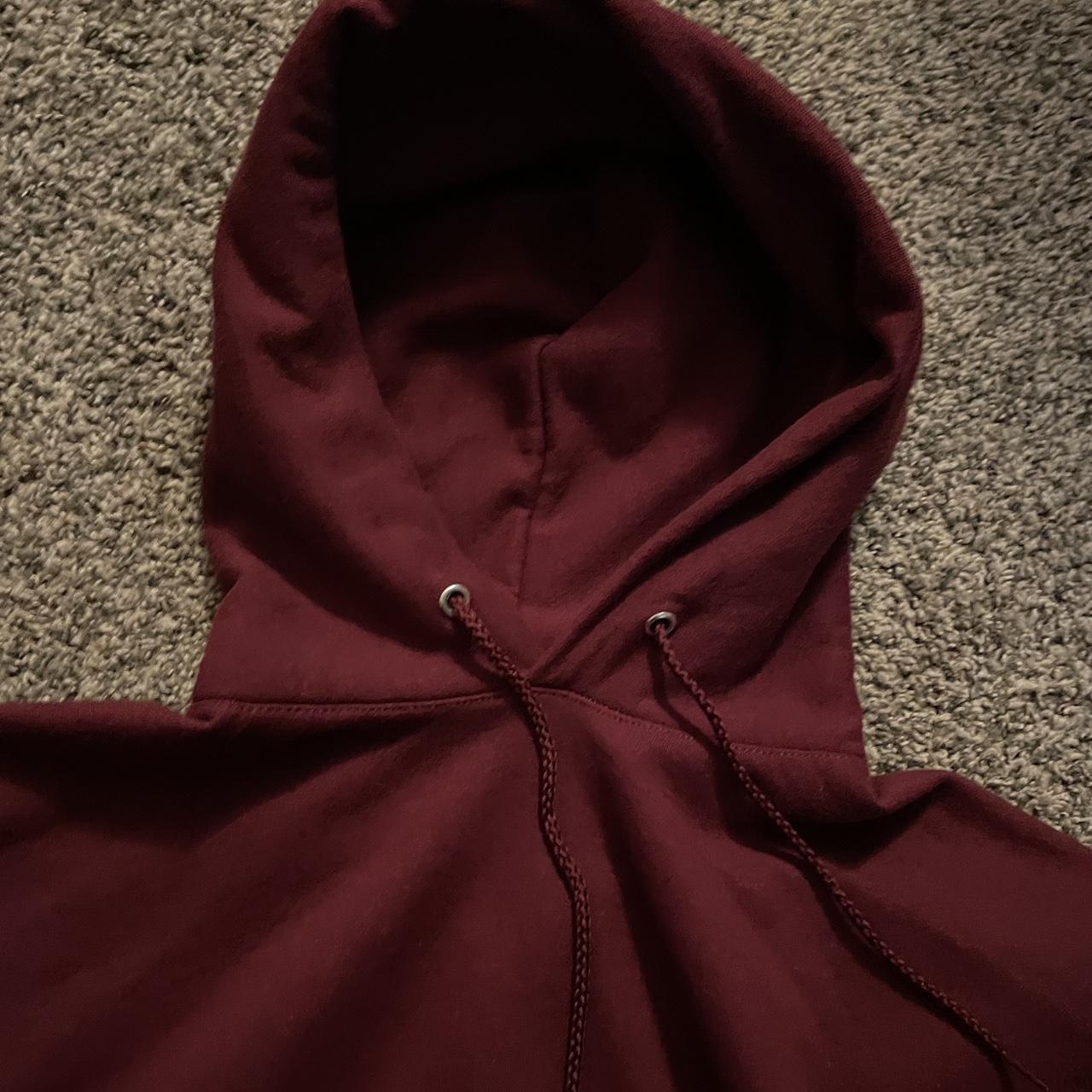 Cropped Red/maroon hoodie Bottom was unstitched off... - Depop