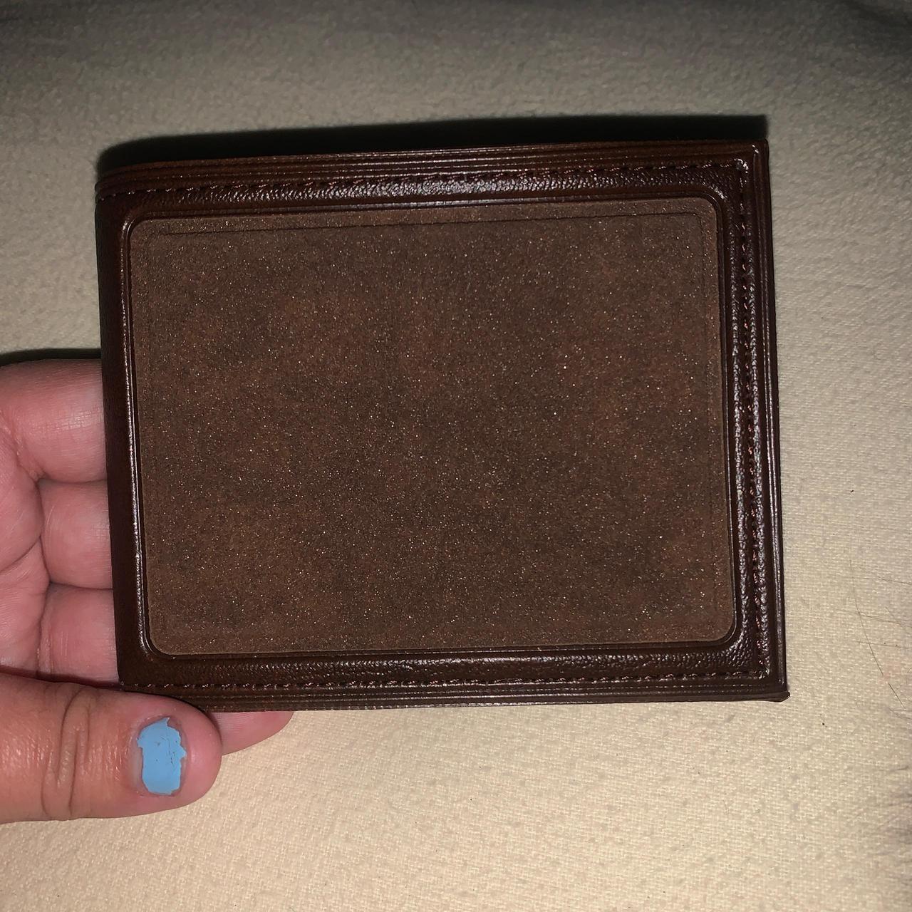 Vintage 1983 pick-pocket-proof wallet Suede brown... - Depop