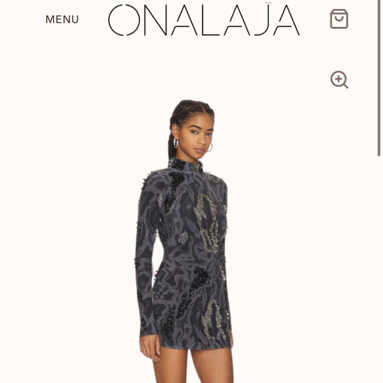 Onalaja Dress Onalaja Zusi Mini (Black/Grey) (with... - Depop