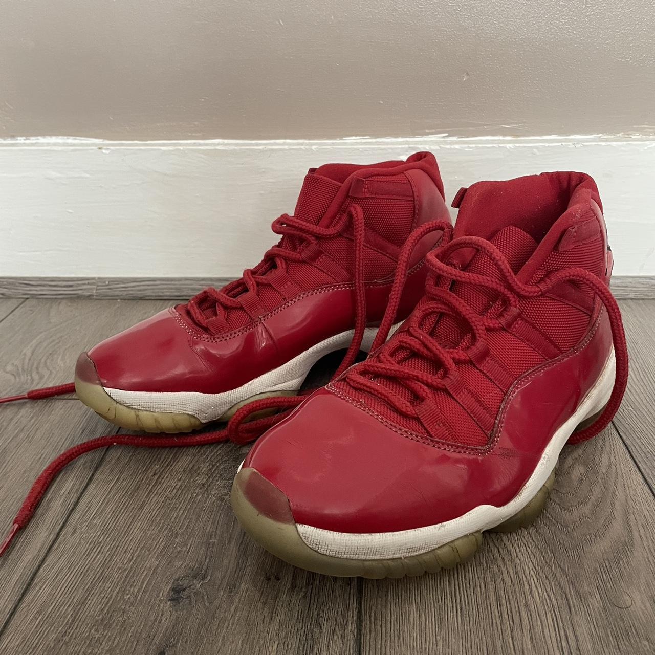 Jordan Men's Red Trainers | Depop