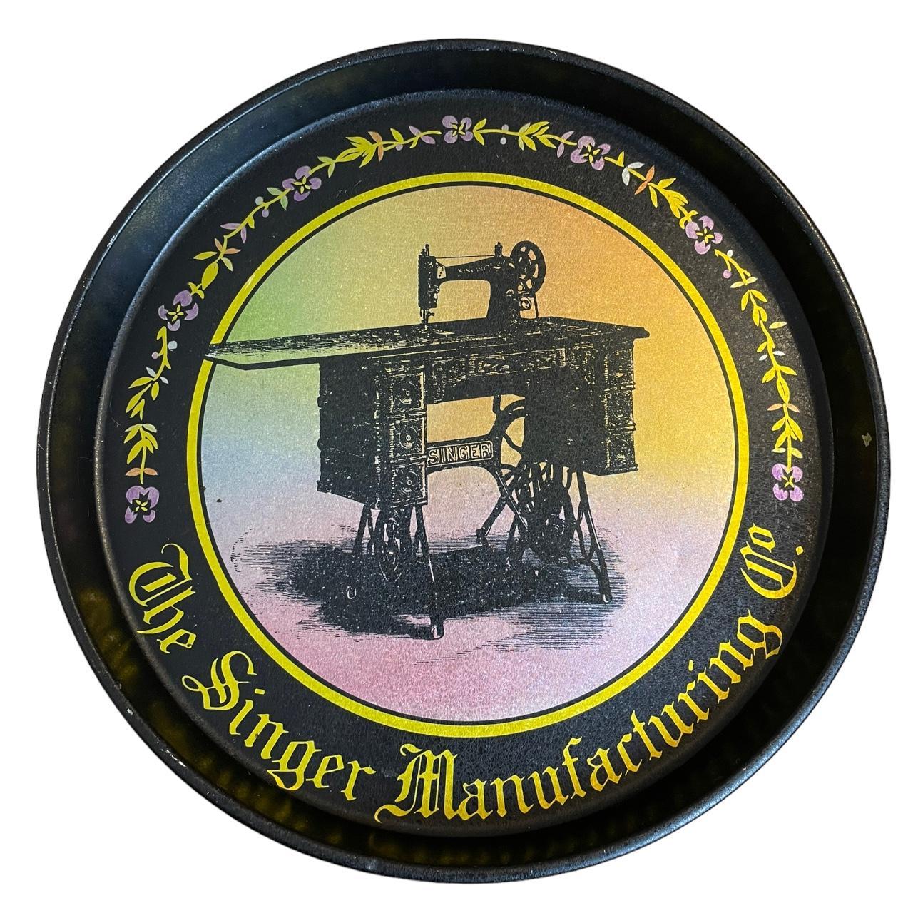 Vintage Singer Tin Tray Singer sewing machines... - Depop